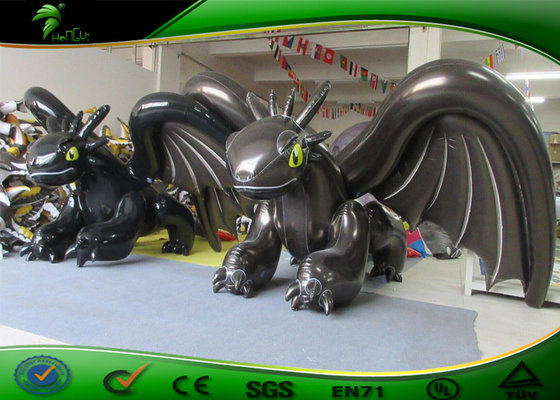 Black Inflatable Cartoon Characters Inflatable Toothless Dragon