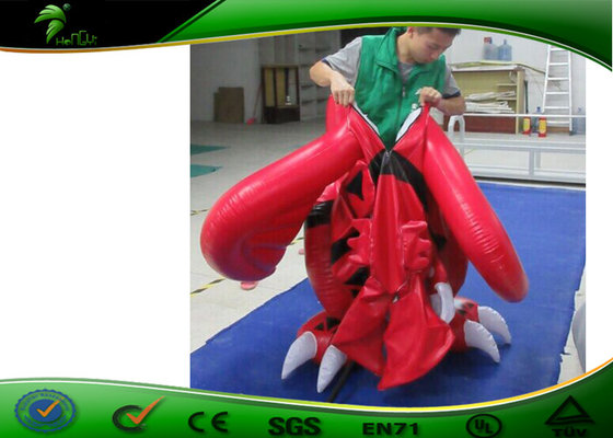 Party Decorations Inflatable Red Dragon Suit 2.5m Tall Wearable CE / UL