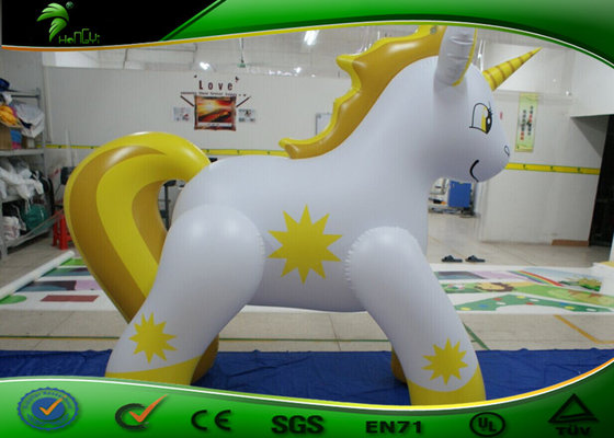 7'' Tall Cute Unicorn Inflatable Cartoon Characters With Strong PVC Tarpaulin