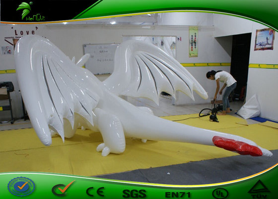 Eco - Friendly Outdoor Inflatable Toys White Inflatable Dragon EN14960