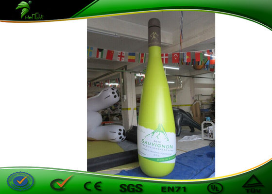 Sealed PVC Replica Inflatable Wine Bottle 10ft Height For Advertising