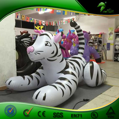 Durable Strong PVC White Tiger Inflatable Animal Inflatable Tiger For Fun