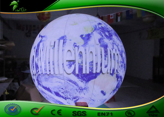 LED Lights Inflatable Advertising Balloons Large Inflatable Earth Globe