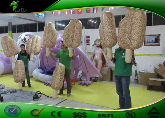 Commercial Inflatable Shapes , Custom Made Interesting Inflatable Ice Cream