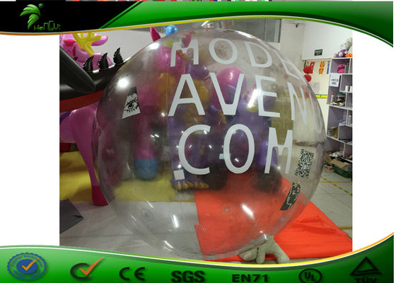 Round Inflatable Advertising Balloons , Airtight Transparent Inflatable Sphere