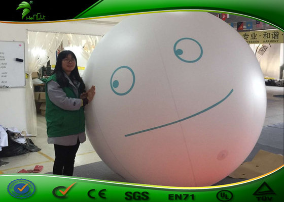 Inflatable Personalised Helium Balloons 0.18mm PVC White Smile Face