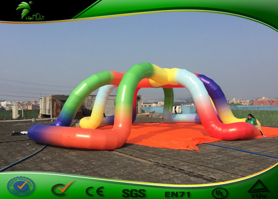 Oxford Cloth Inflatable Air Tent , Rainbow Color Inflatable Dome Tent