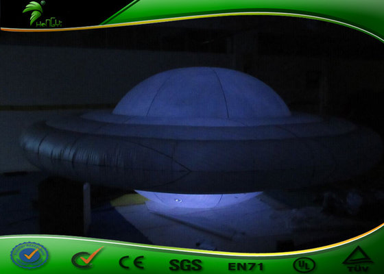 Decorative Giant Inflatable Advertising Balloons , Flying UFO Shaped Inflatable Helium Balloons