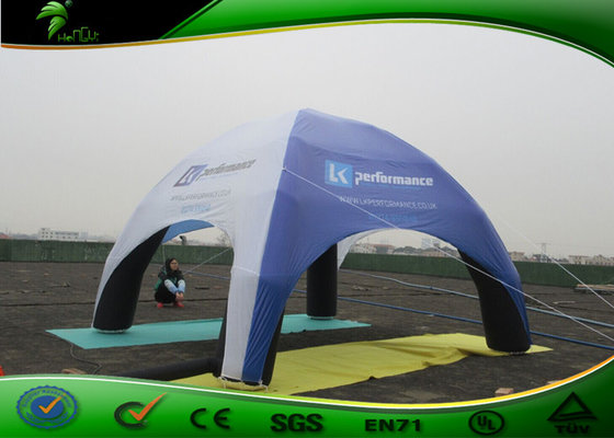 4 Legs Inflatable Air Tent , Blue Advertising Inflatable Dome Tent