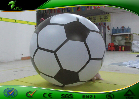 Giant PVC Inflatable Water Toys , Dia 1.2m Inflatable Footballl Shape Beach Ball
