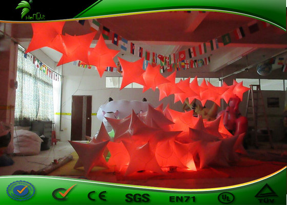 Advertising Decorative Inflatable Star With LED Light Waterproof
