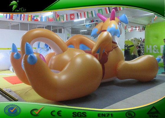 Durable Inflatable Cartoon Characters , Inflatable Large Dragon Toy With Bounce