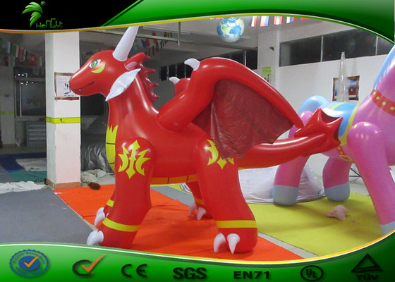 2.7m Long Giant Inflatable Red Dragon Balloon / PVC Sexy Inflatable Animal