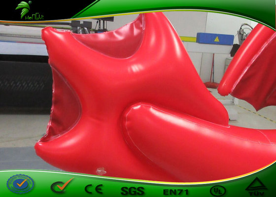 PVC 0.4mm Custom Inflatable Cartoon Characters Sexy Red Dragon Animal With Three Sex SPH