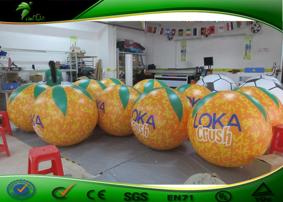 PVC Orange Inflatable Fruit Balloon For Advertising / Inflatable Orange Balloon For Events