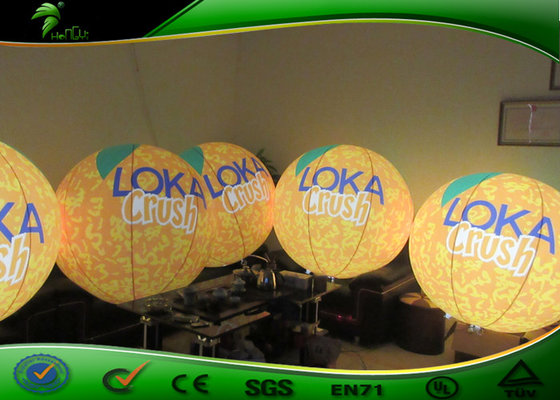 2m Customized Advertising LED Inflatable Lighting Decoration ball PVC 0.18mm