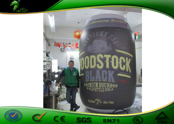 4mH Advertising Custom Giant PVC Inflatable Shapes / Inflatable Beer Can Balloon For Promotion