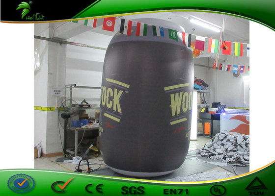 4mH Advertising Custom Giant PVC Inflatable Shapes / Inflatable Beer Can Balloon For Promotion