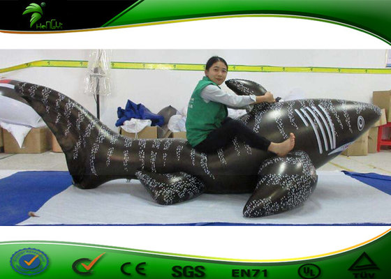 Hongyi Excellent Bouncy Inflatable Cartoon Characters Shark , Inflatable Happy Shark 3m Long For Beach