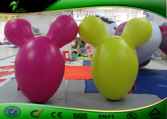 Colorful Inflatable Advertising Balloons , Cartoon Head Shape Inflatable Helium Balloon