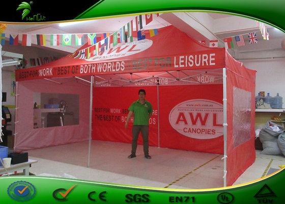 10ft*20ft Red Folding Canopy Tent / Large Pop Up Tent For Trade Show