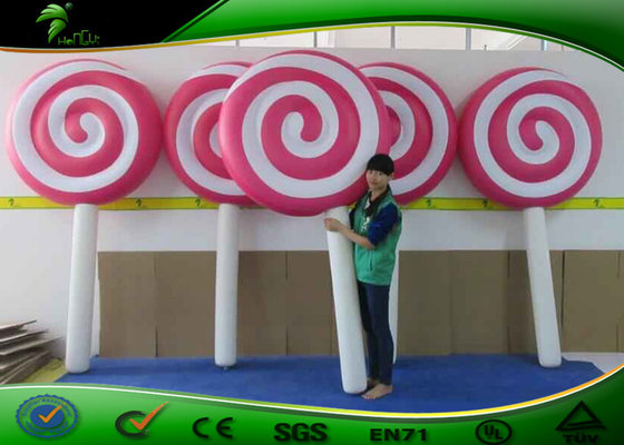 Flame Retardant 150cm Inflatable Shapes , Inflatable Lollipop For Kids