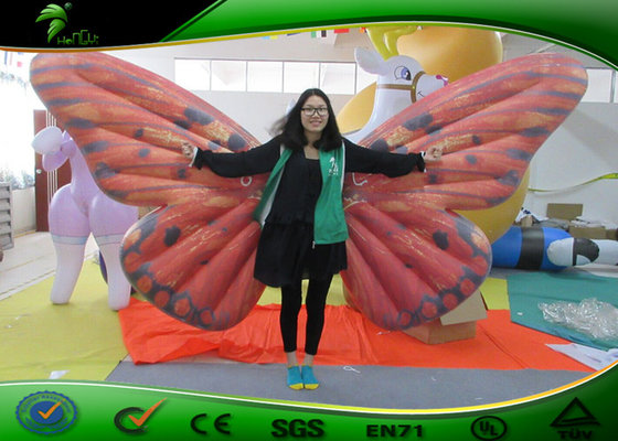 Vivid Inflatable Cartoon Characters , Digital Printing Inflatable Butterfly Wing Model