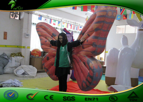 Vivid Inflatable Cartoon Characters , Digital Printing Inflatable Butterfly Wing Model