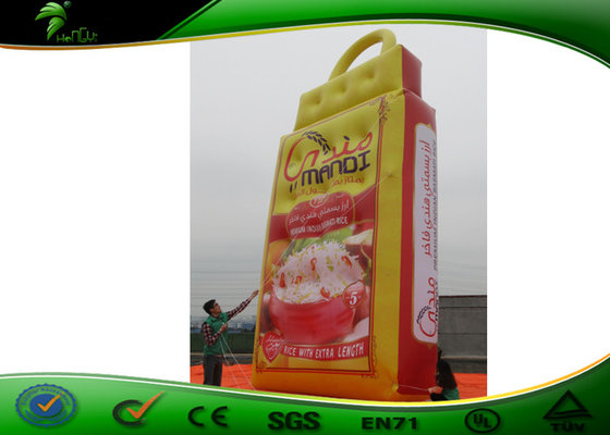 Custom Rice Bag Shaped Blow Up Advertising Balloons For Flying 11M