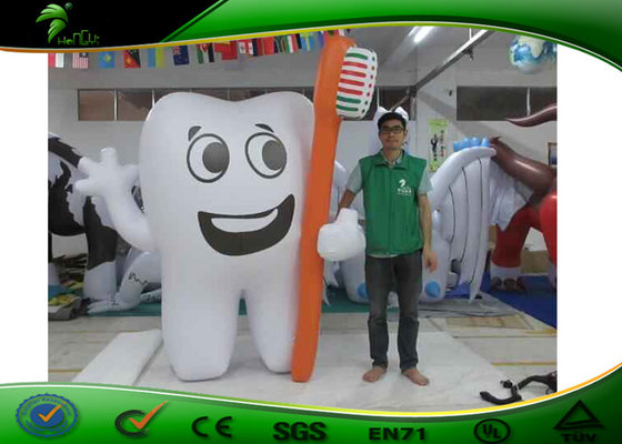 Huge Inflatable Advertising Balloons , Inflatable Tooth Model With Toothbrush