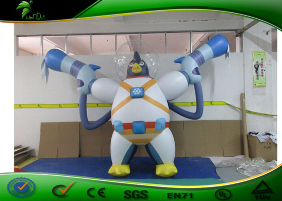 Outdoor Advertising Balloons Standing 3M Tall Inflatable Penguin For Rent