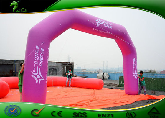 8mL Magenta Inflatable Arches / Inflatable Airtight Style Race Gate With Valve