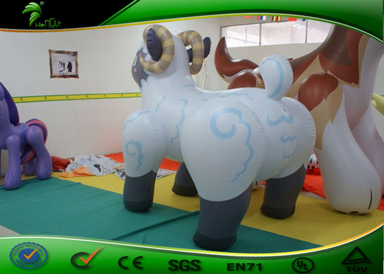 White Lovely Inflatable Sheep Large Inflatable Animals Customized