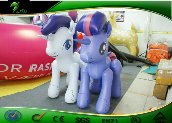 Inflatable Cartoon Characters , White PVC Inflatable Inflatable Horse Toy / Inflatable Animal Horse For Kids