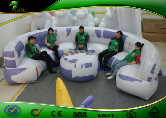 Inflatable Shapes / Waterproof White Inflatable Sofa Bed / Gaint Inflatable sleeping Sofa Chair For Rest