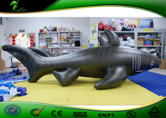 Inflatable Water Toys / 3m Long Black Inflatable Shark / Giant Inflatable Animal Toy Shark for Event