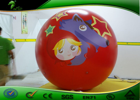 Black White Inflatable Advertising Balloons PVC Cute Red Ball