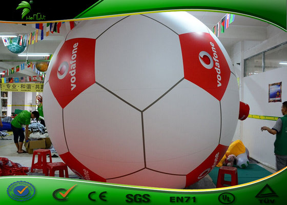 Inflatable Advertising Balloons / Giant PVC Inflatable Water Toys , Dia 1.2m Inflatable Footballl Shape Beach Ball