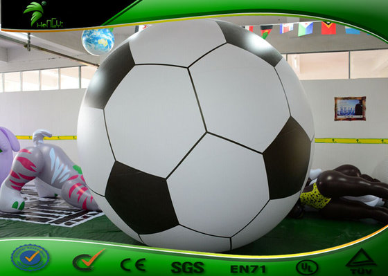 Giant PVC Inflatable Football / White Inflatable Shape Beach Balloon
