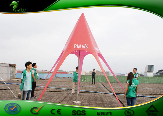 Pink Single Top Outdoor Aluminium Star Shade Tent EN71 For Event
