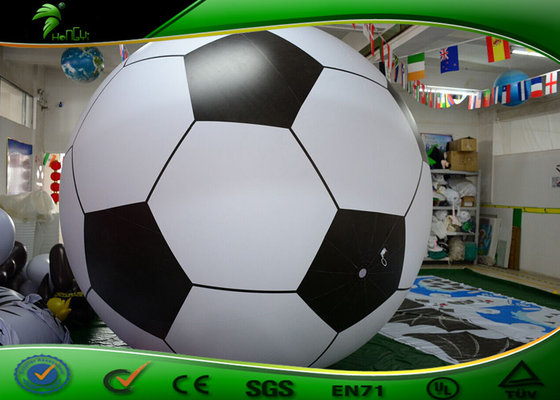 3m Giant PVC Inflatable Football Balls / Soccer Balloon For Advertising