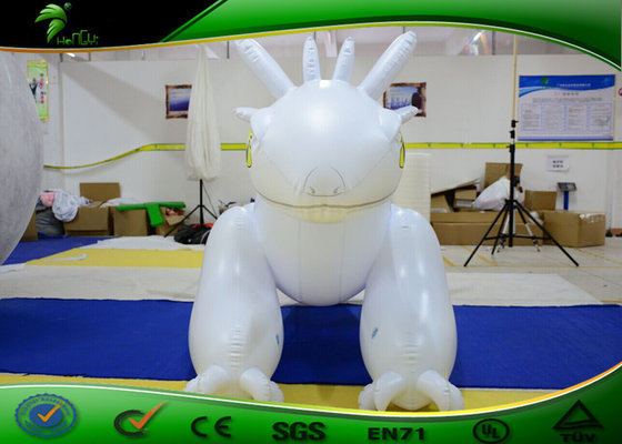 Inflatable Cartoon Characters / Large White Inflatable Toothless Dragon / Inflatable Animal Toy For Event