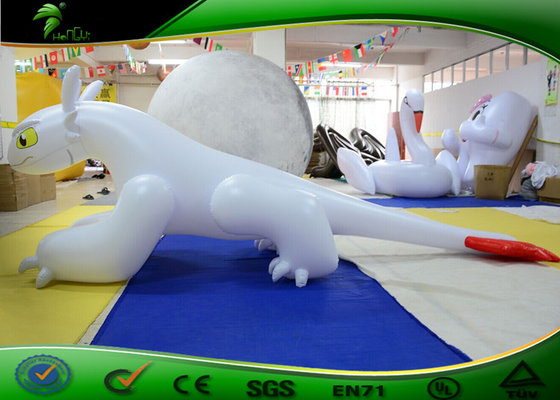 Inflatable Cartoon Characters / Large White Inflatable Toothless Dragon / Inflatable Animal Toy For Event