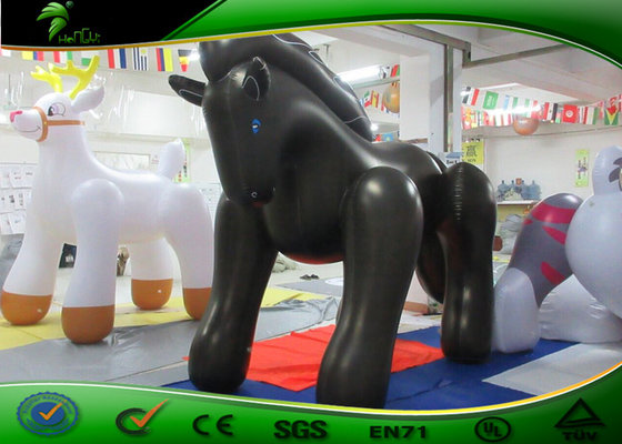 Advertising Inflatable Cartoon Characters / PVC Inflatable Horse Black