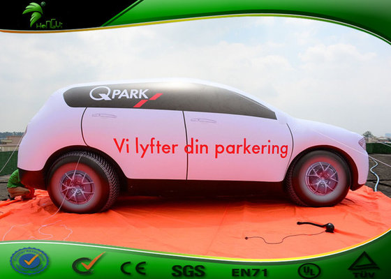 Customized Inflatable Vehicle White Giant Inflatable Advertising Car