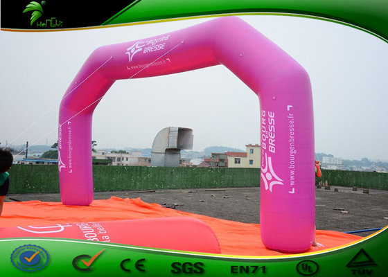 Pink Outdoor Inflatable Entrance Arch Finish Line Arch / Archway For Advertising