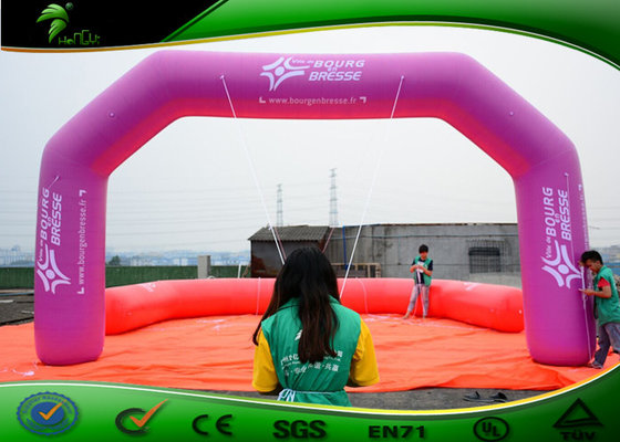Pink Outdoor Inflatable Entrance Arch Finish Line Arch / Archway For Advertising