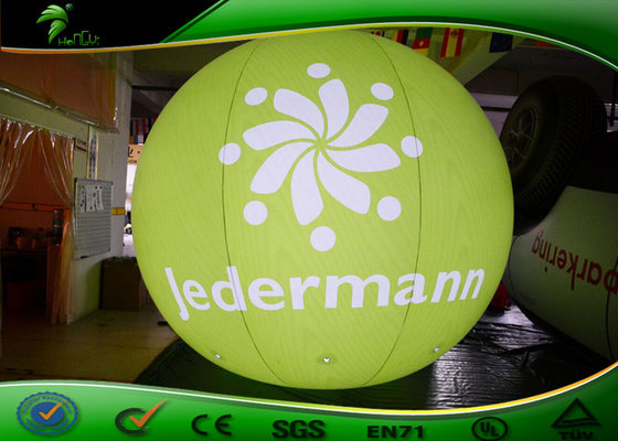 Business Or Event Green Inflatable Lighting Decoration Dia 3m