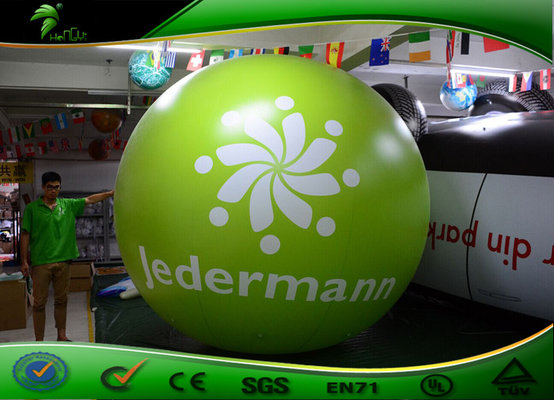 Business Or Event Green Inflatable Lighting Decoration Dia 3m