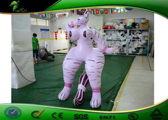 Violet Inflatable Cartoon Characters Inflatable Sexy Cat PVC Tarpaulin Material